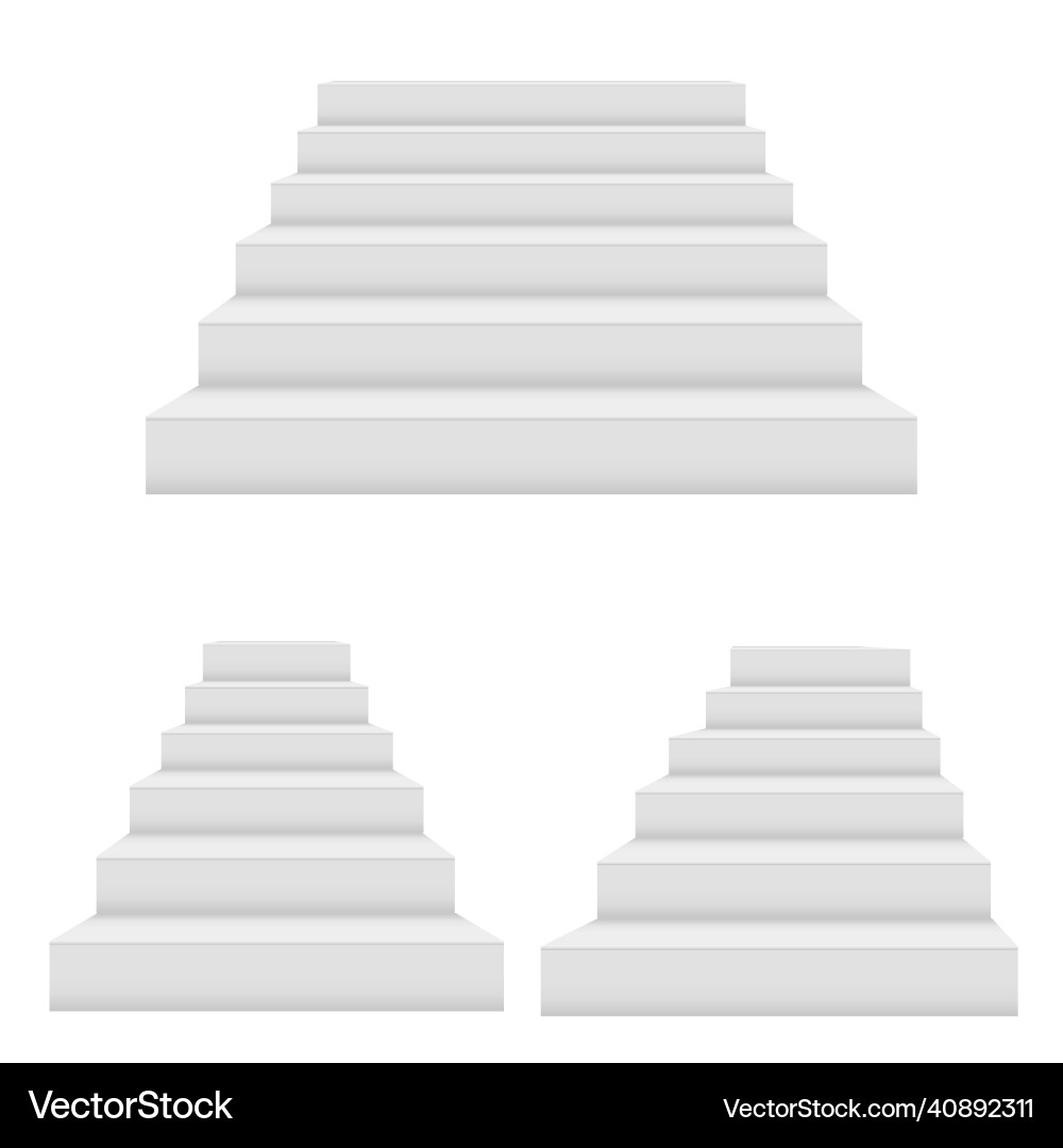 Set of stairs isolated Royalty Free Vector Image