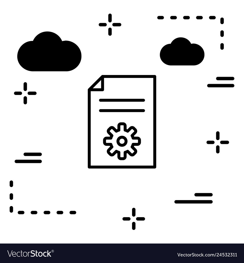 Setting document icon Royalty Free Vector Image