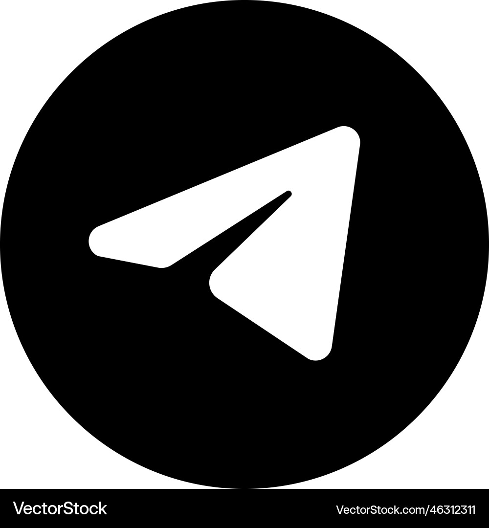 Telegram logo messenger icon realistic social Vector Image