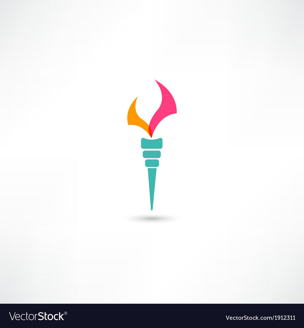 Torch symbol Royalty Free Vector Image - VectorStock