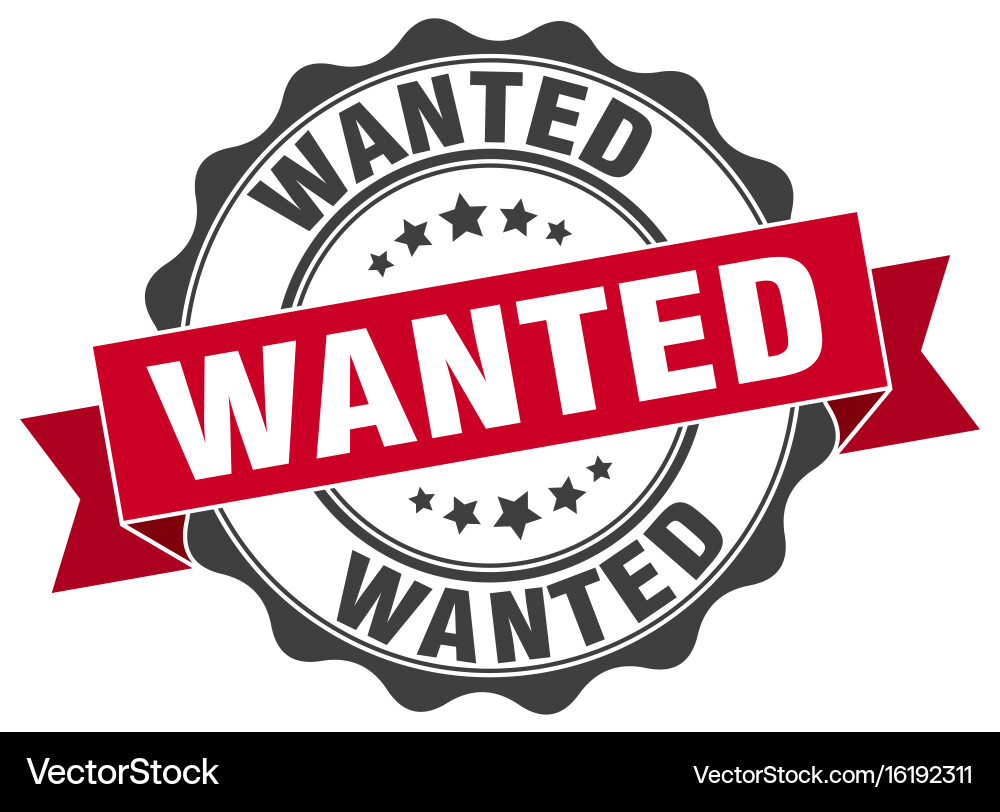 Wanted stamp sign seal Royalty Free Vector Image