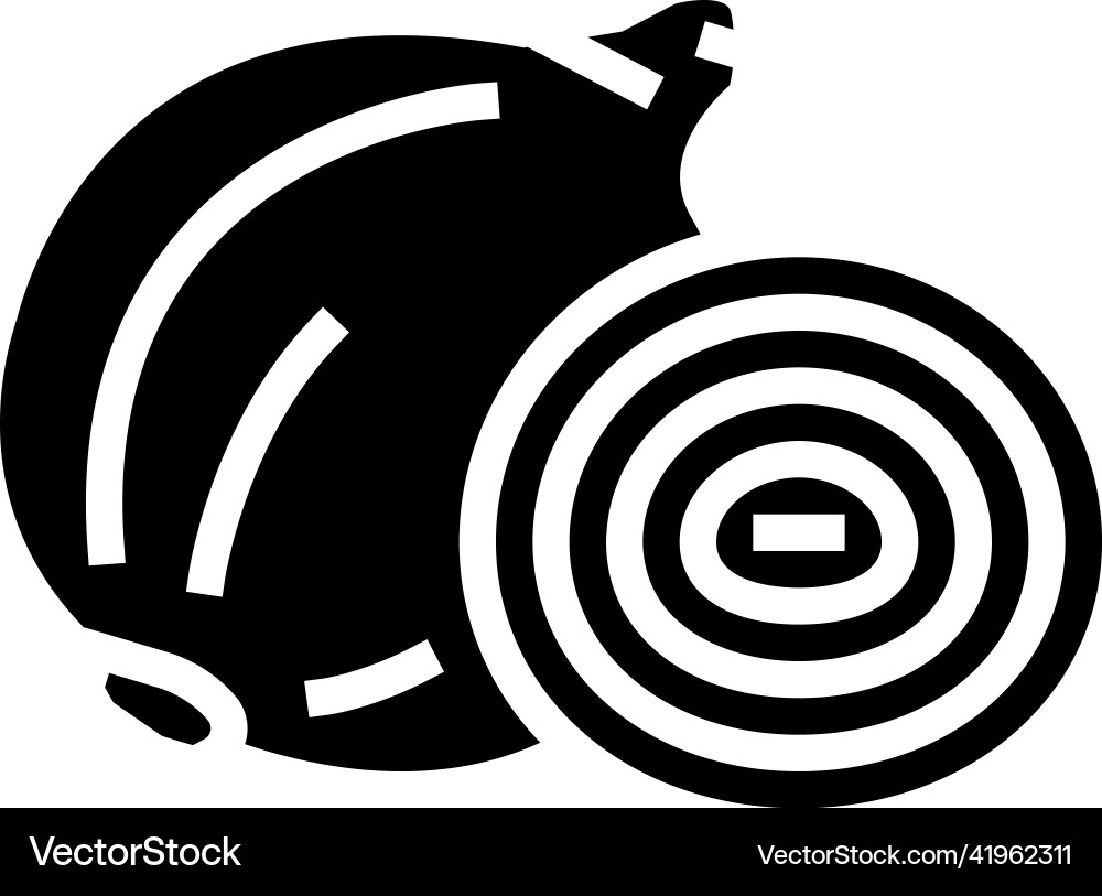 White onion glyph icon Royalty Free Vector Image