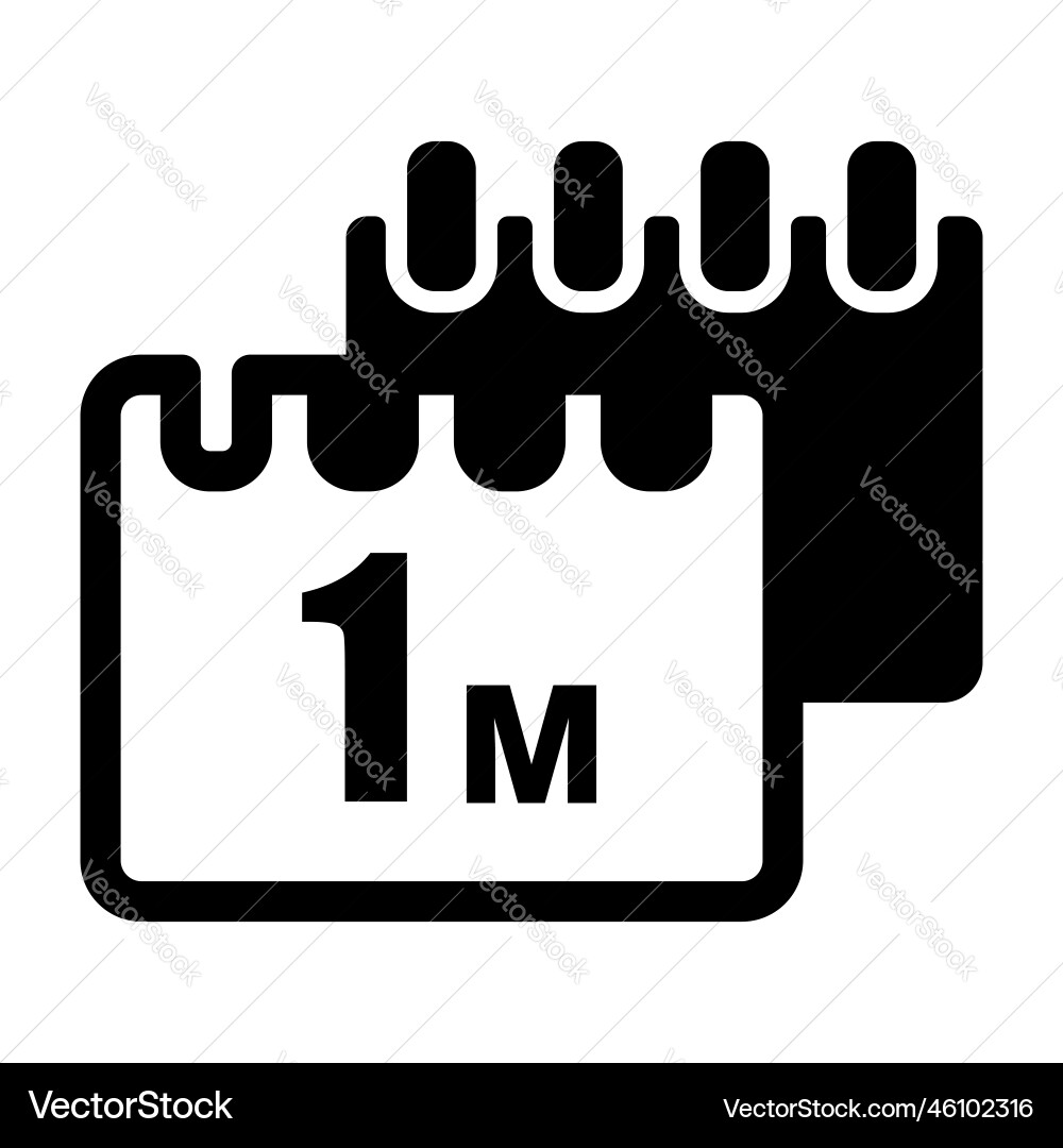 1 month to go free icon Royalty Free Vector Image