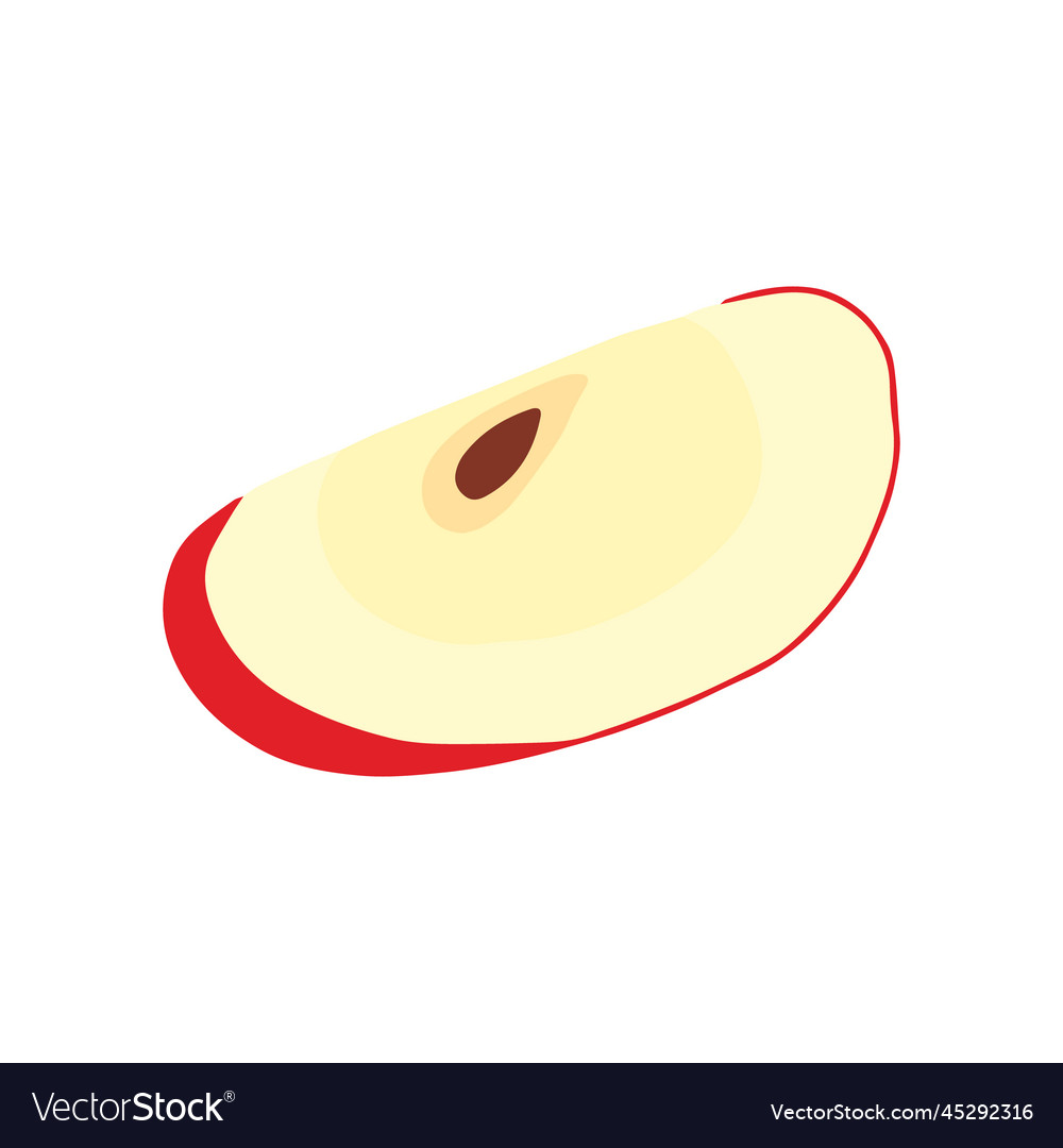 Apple slice Royalty Free Vector Image - VectorStock