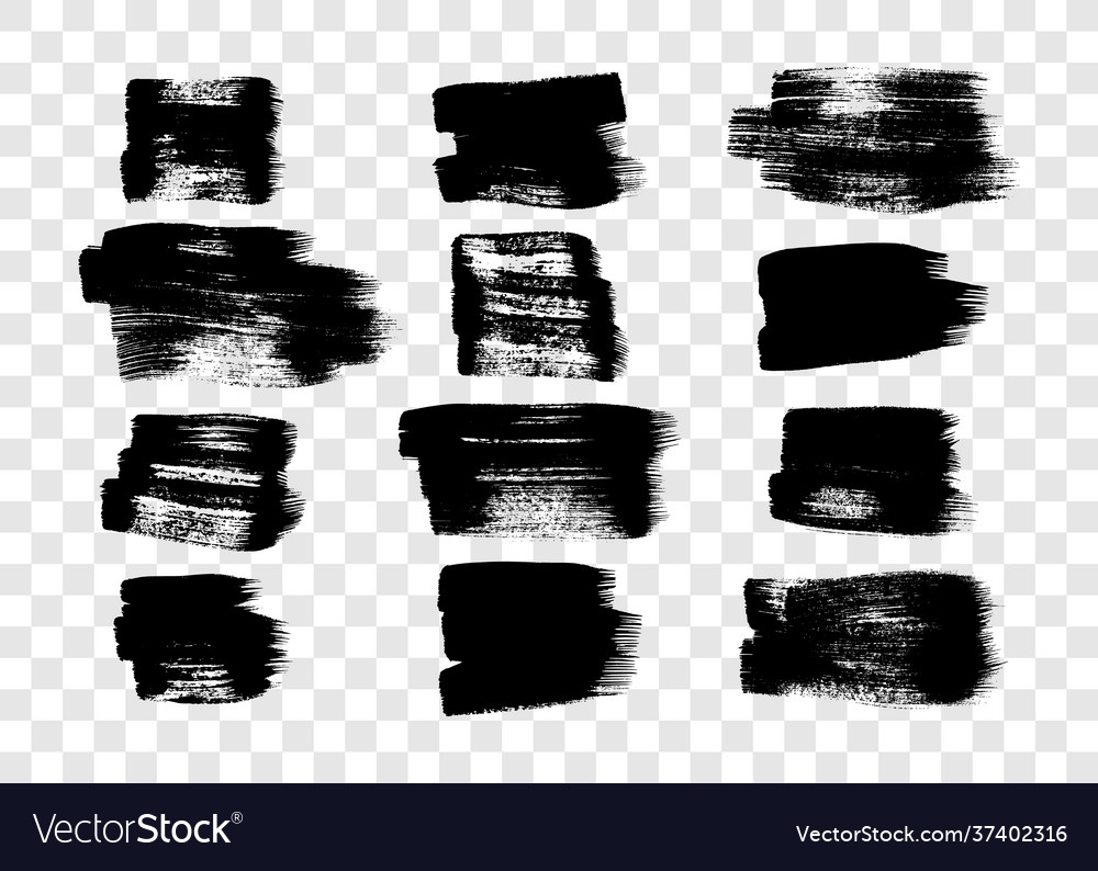 Black grunge brush stroke Royalty Free Vector Image