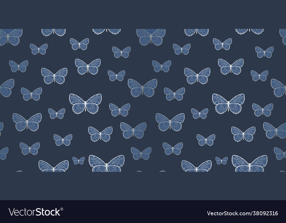 Butterfly seamless repeat pattern background Vector Image