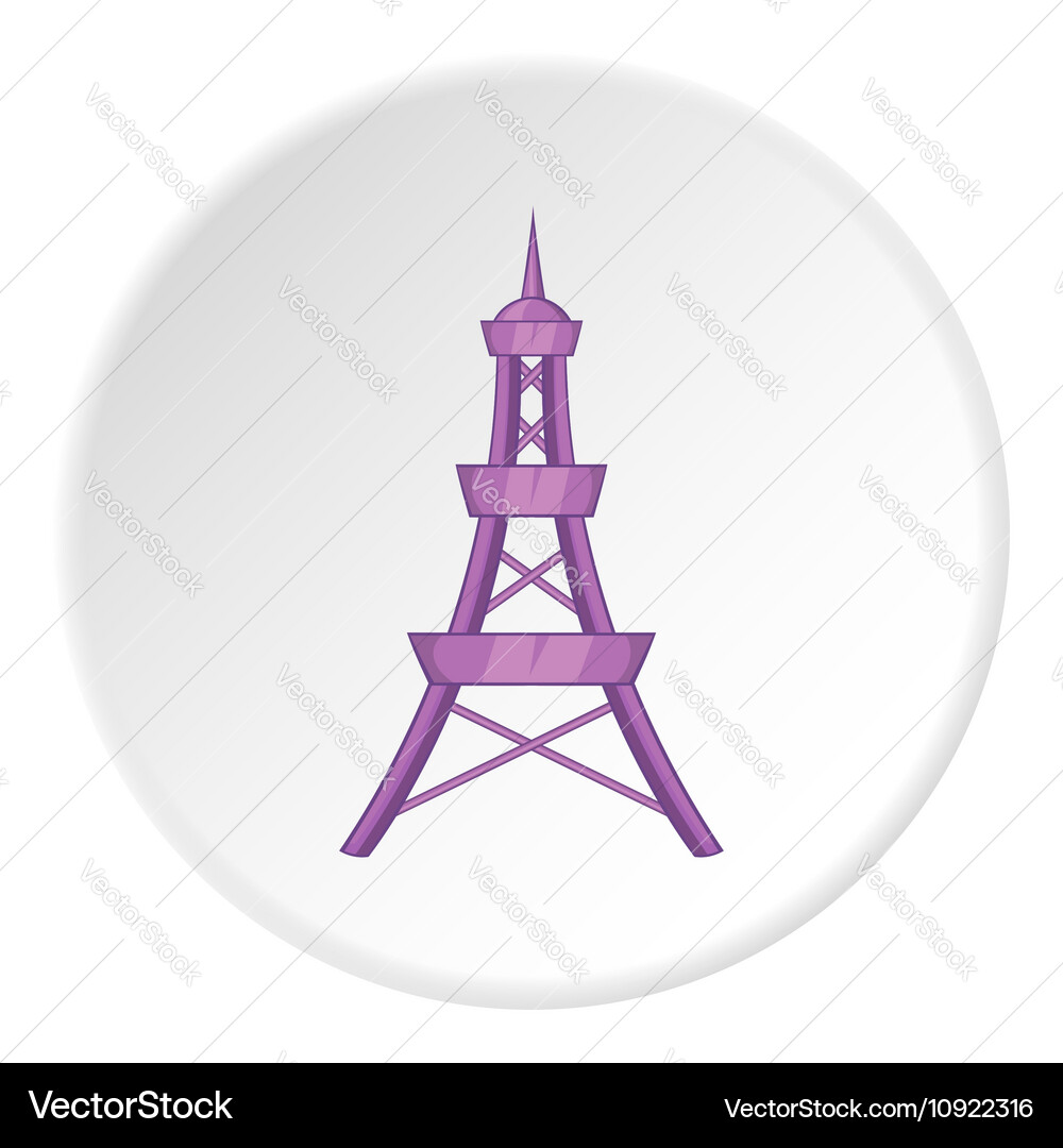 Cell phone tower icon cartoon style Royalty Free Vector