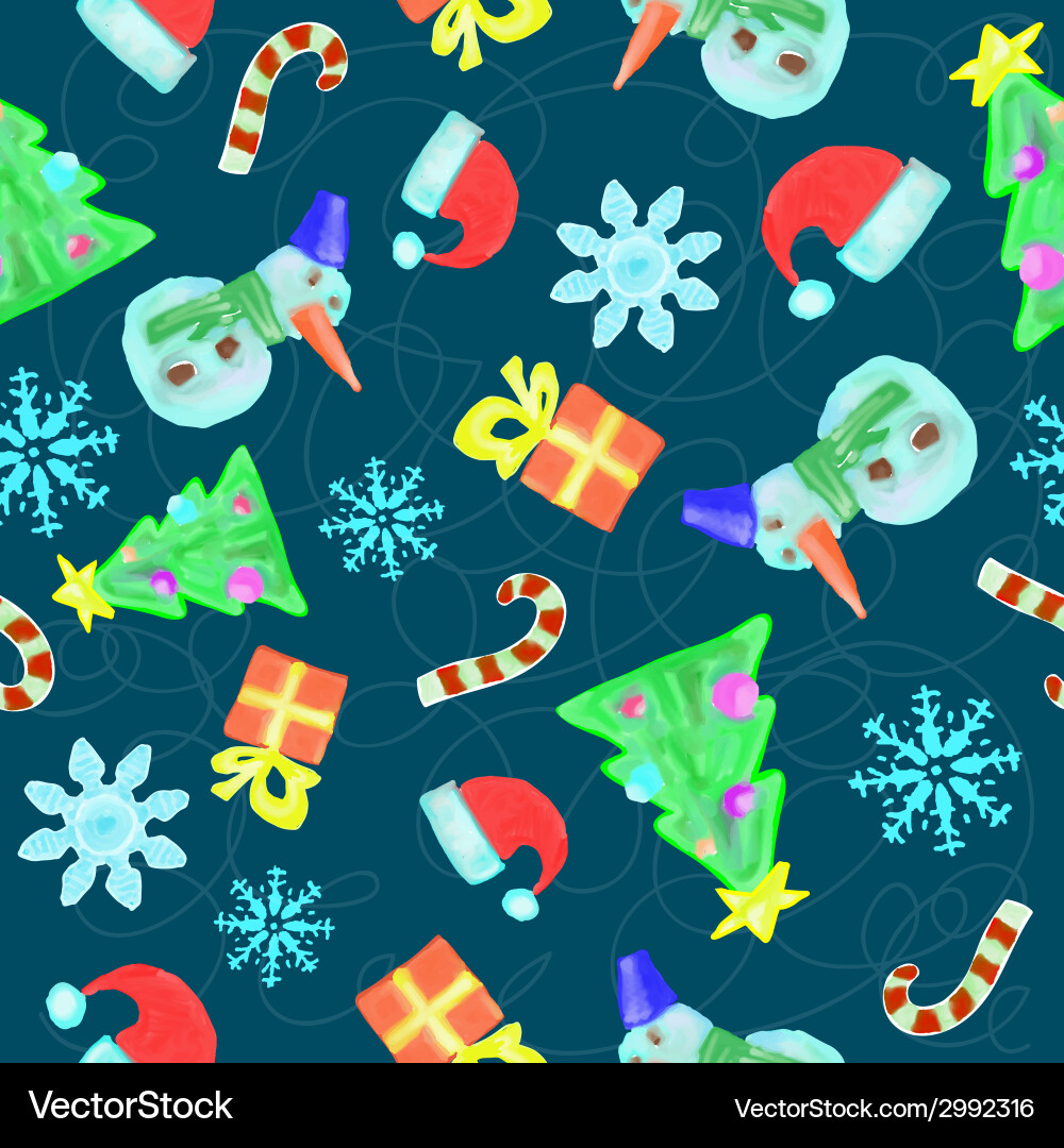 Christmas seamless pattern Royalty Free Vector Image
