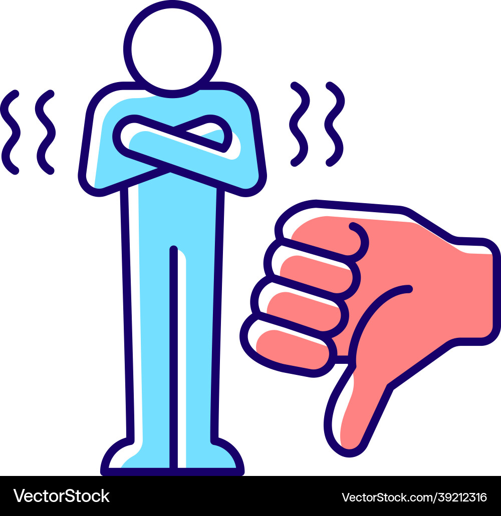 Criticism rgb color icon Royalty Free Vector Image