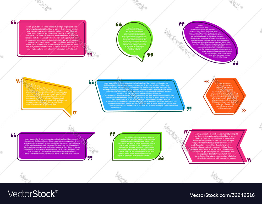 Quote text box with title message quotation Vector Image