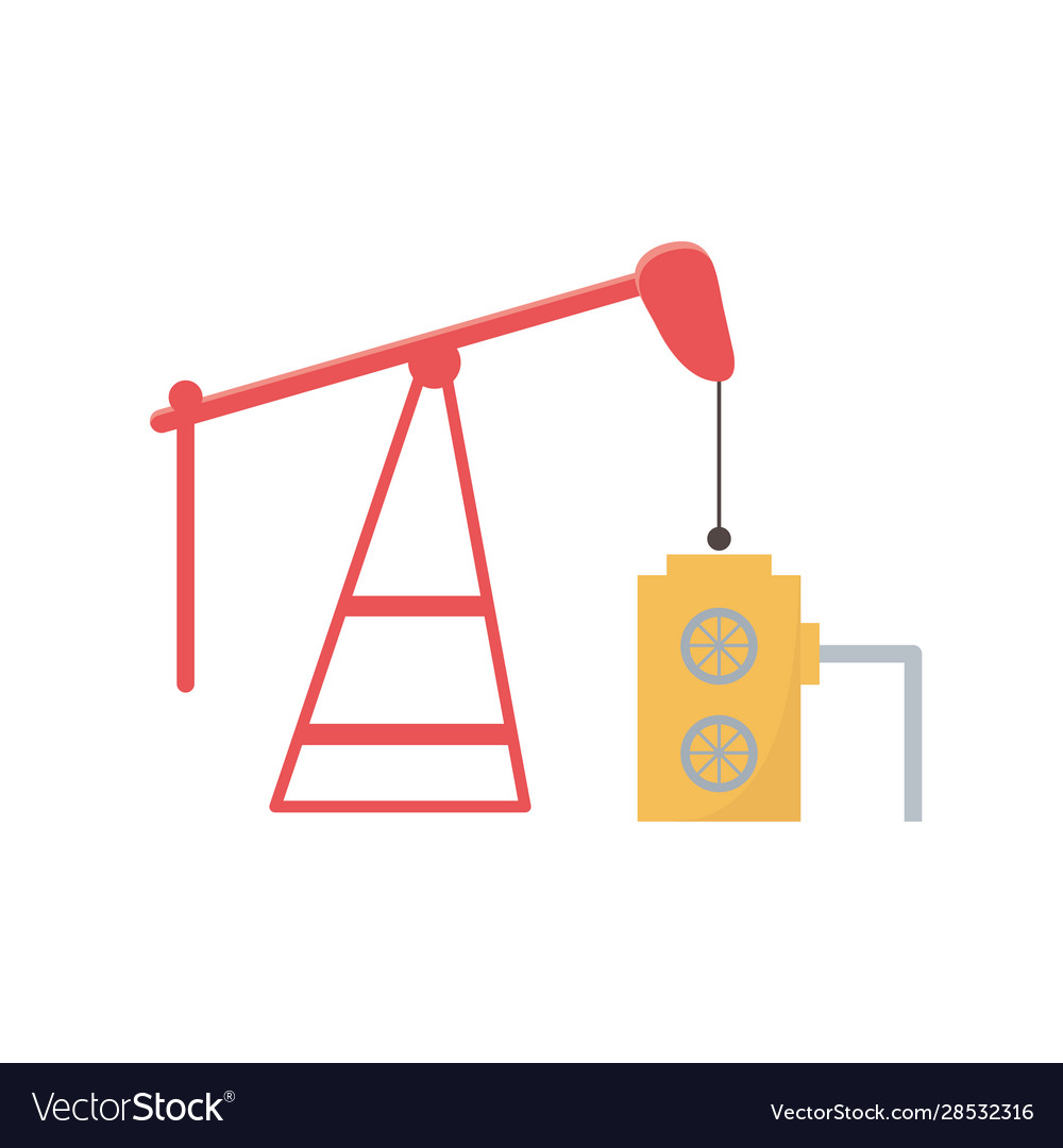Refinery tower pump process fracking Royalty Free Vector