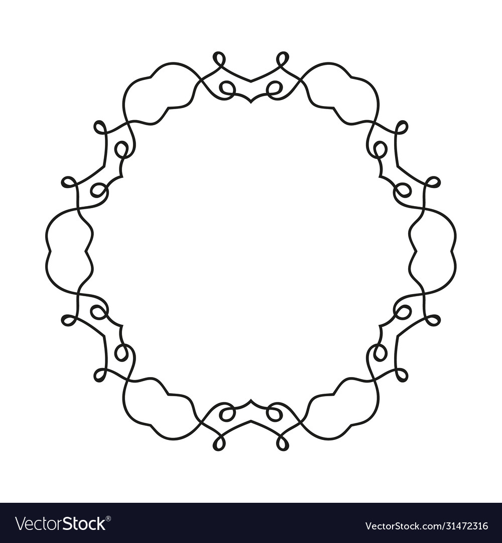 Round frame Royalty Free Vector Image - VectorStock