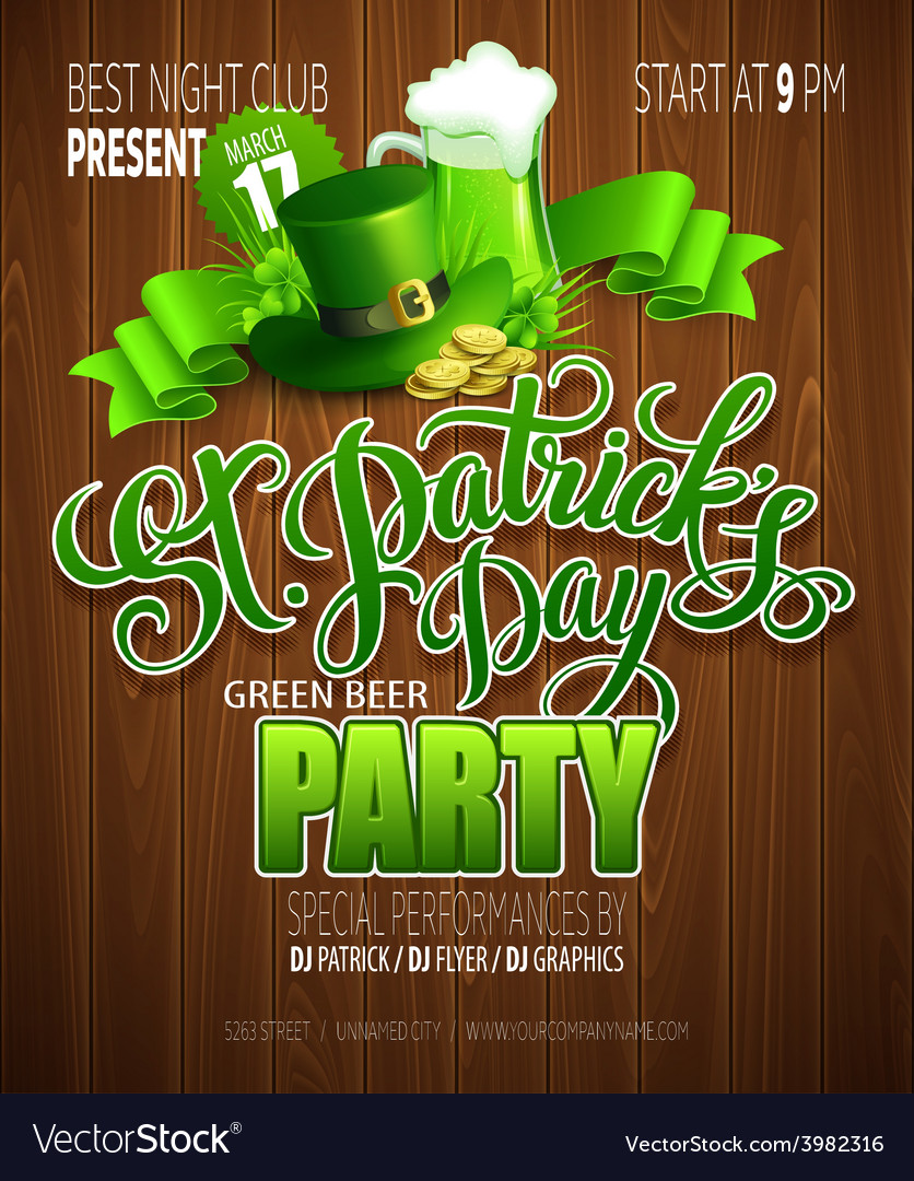 St patricks day poster Royalty Free Vector Image
