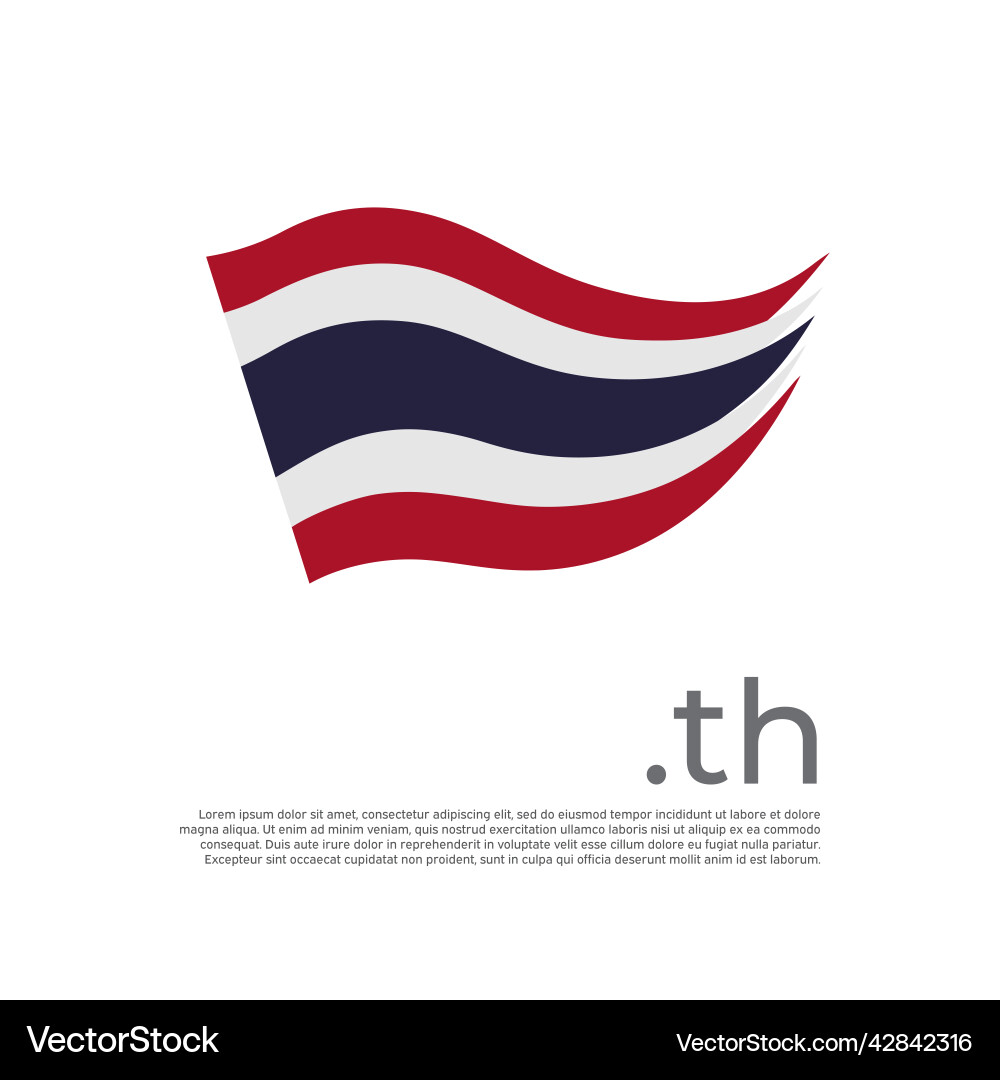 Thailand flag stylized design thai national Vector Image