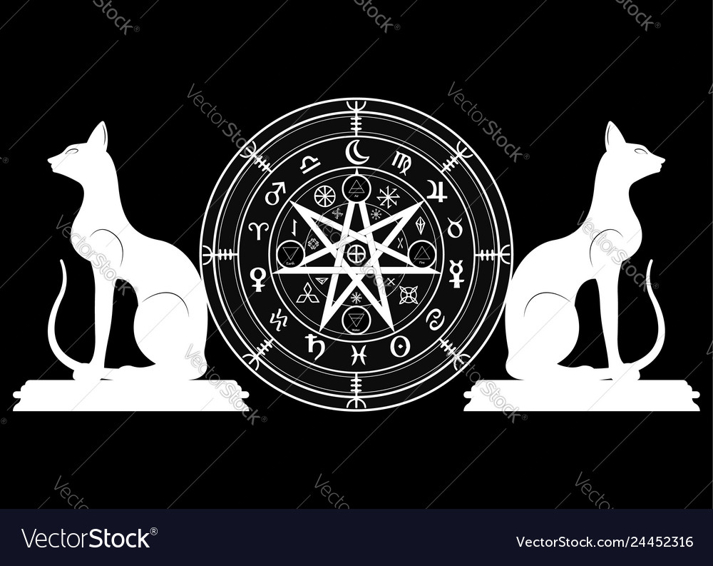 Wiccan symbol of protection set mandala Royalty Free Vector