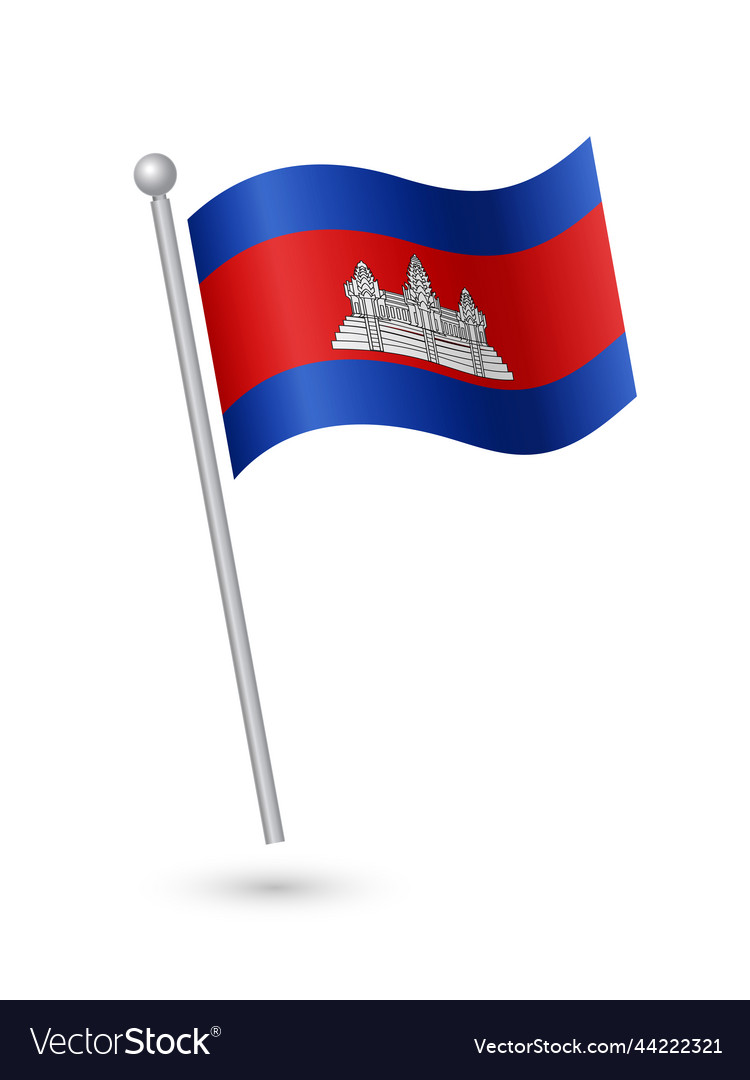 Cambodia flag Royalty Free Vector Image - VectorStock