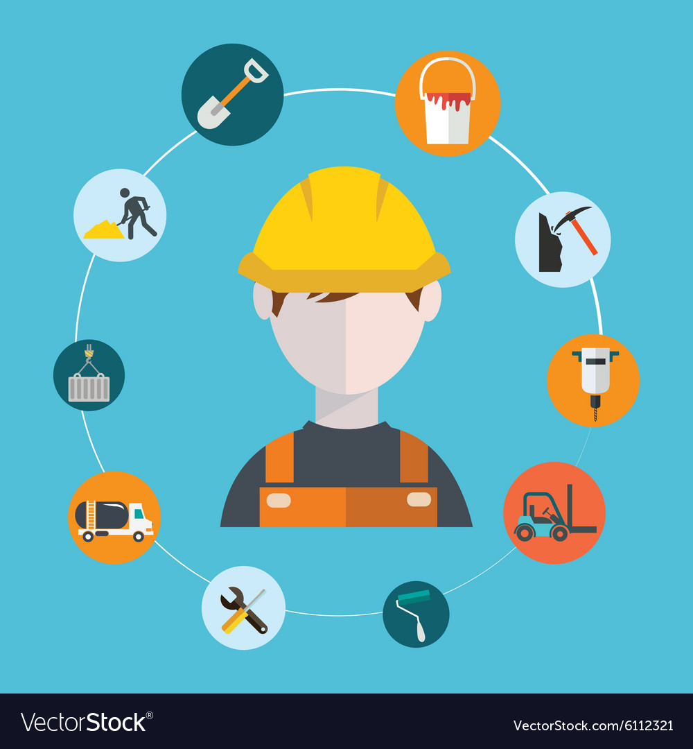 Engineer construction manufacturing worker Vector Image