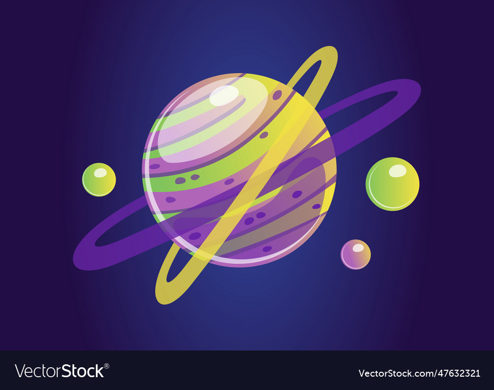 Fantasy space planet Royalty Free Vector Image