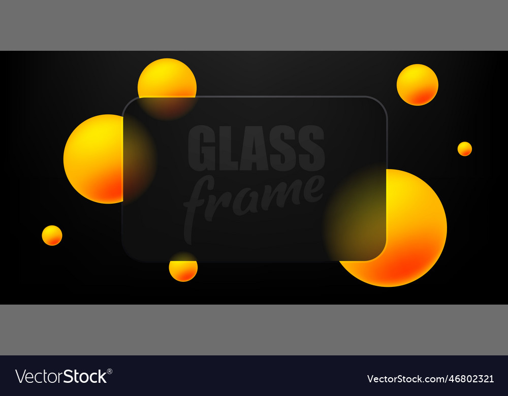 Glassmorphism frame background glassmorphic Vector Image