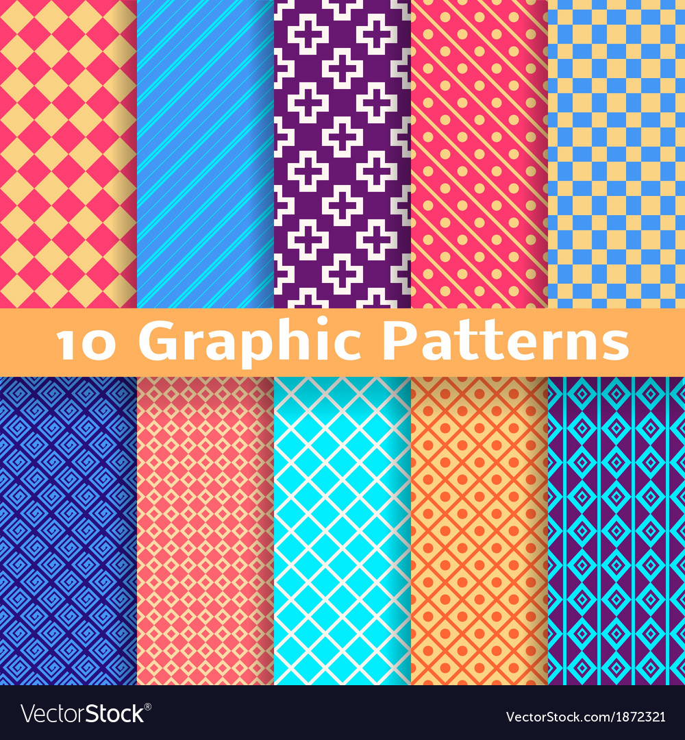 Graphic seamless patterns tiling Royalty Free Vector Image