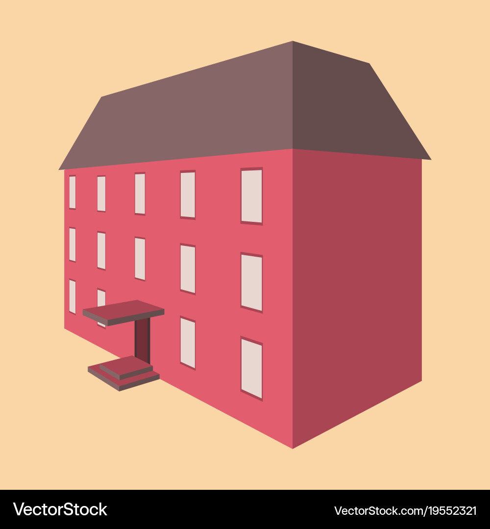 House exterior front view with roof modern Vector Image