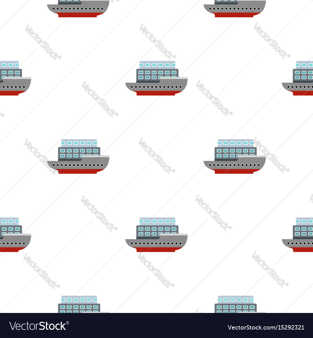 Large passenger ship pattern flat Royalty Free Vector Image