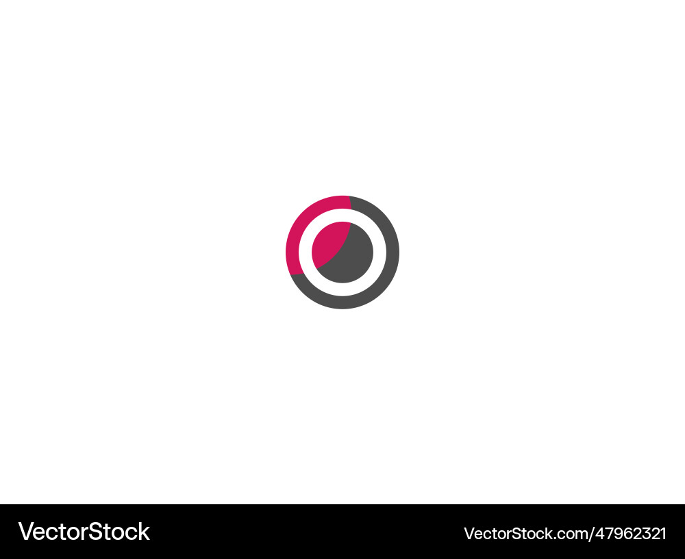 Letter o advertising agency emblem Royalty Free Vector Image