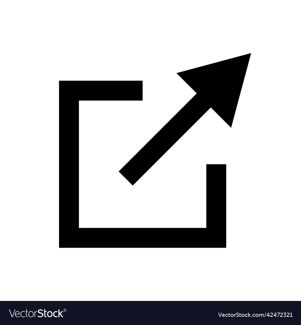 Link icon hyperlink chain symbol external Vector Image