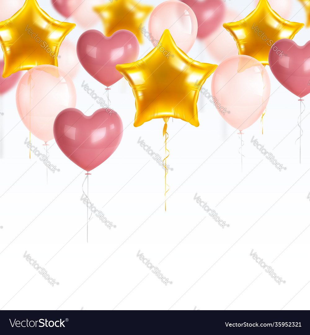 Party balloons composition Royalty Free Vector Image
