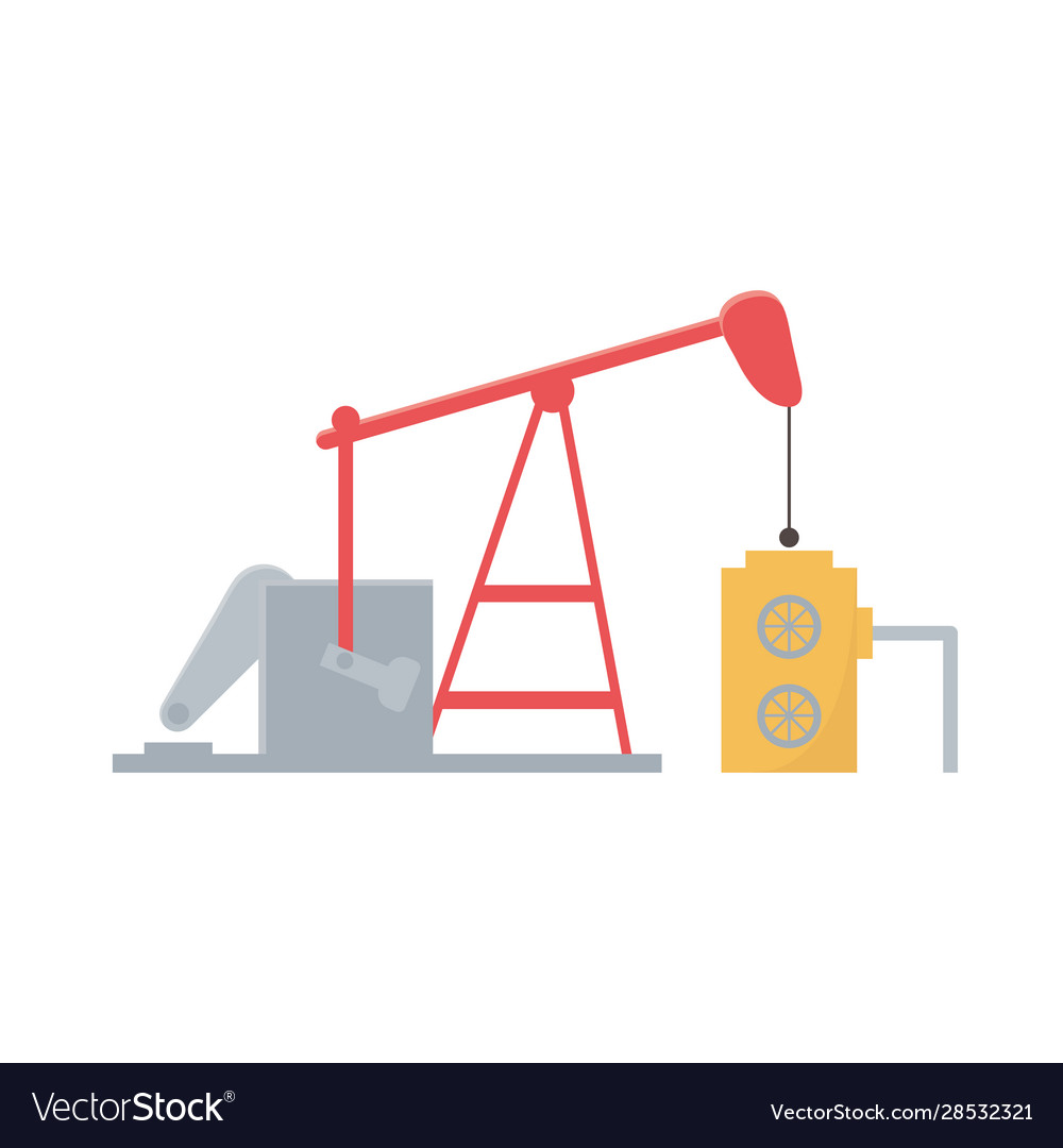 Refinery tower pump process fracking Royalty Free Vector