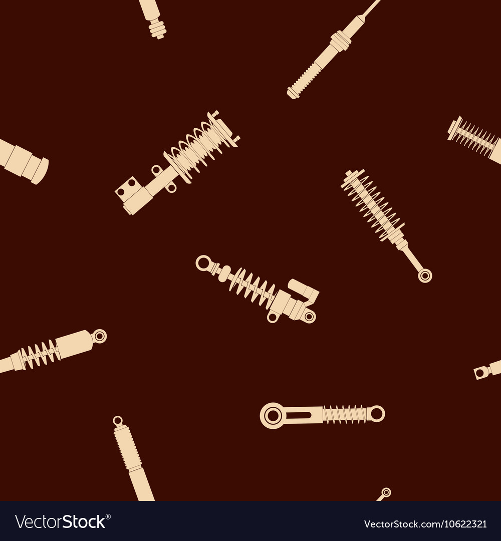 Seamless pattern with shock absorber Royalty Free Vector