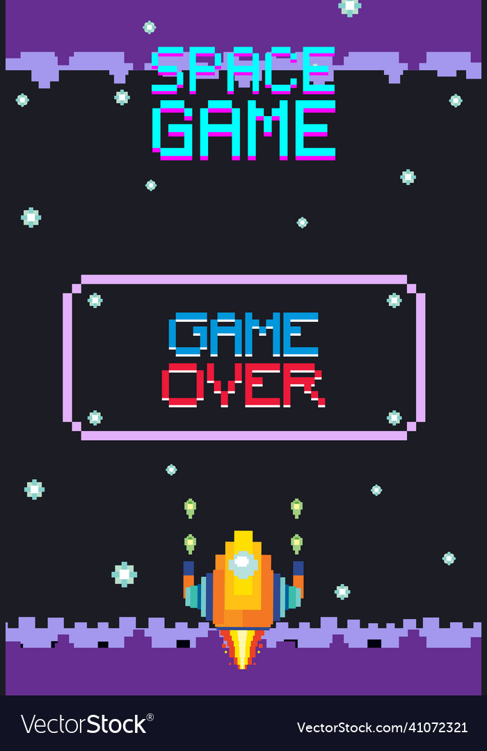 Space game user interface template Royalty Free Vector Image