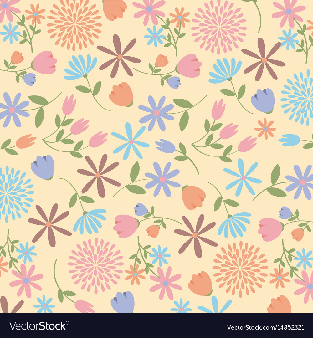 Spring flowers background image Royalty Free Vector Image