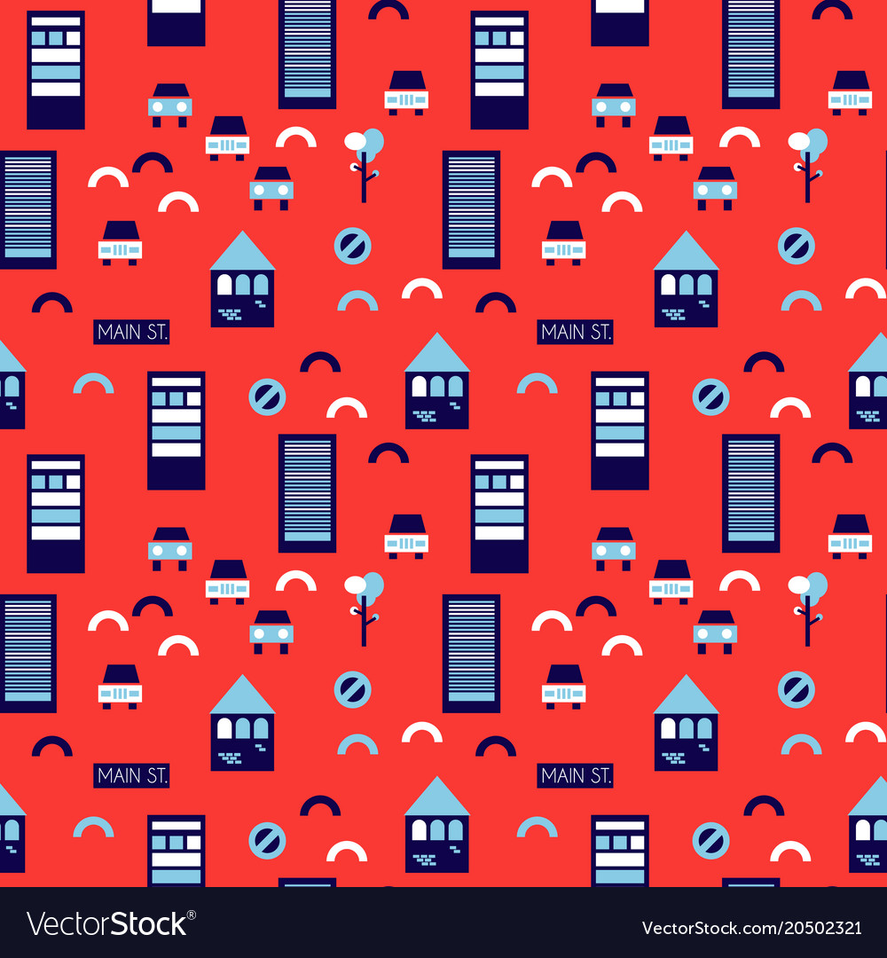 Street seamless pattern Royalty Free Vector Image