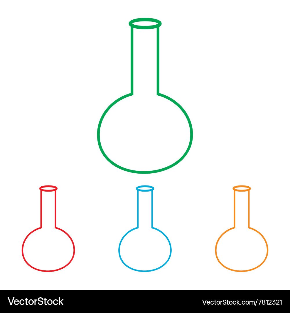 Tube laboratory glass sign Royalty Free Vector Image