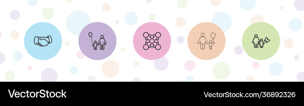5 friends icons Royalty Free Vector Image - VectorStock