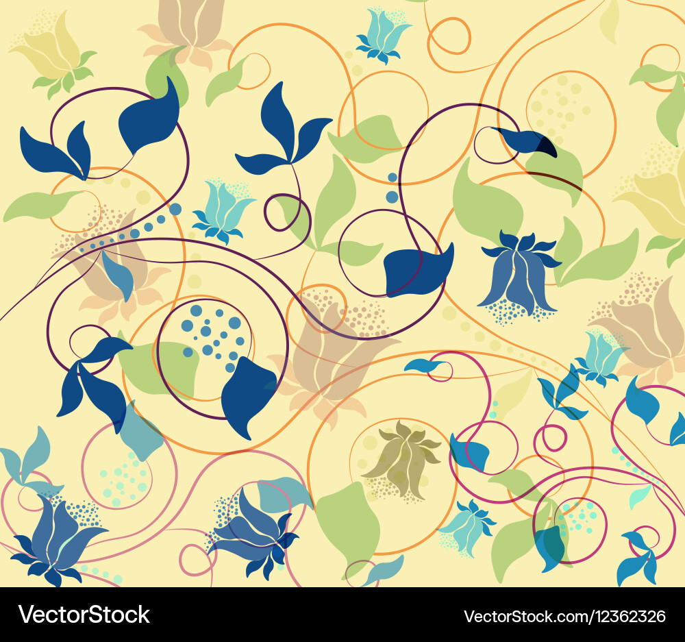 Abstract natural floral ornament Royalty Free Vector Image