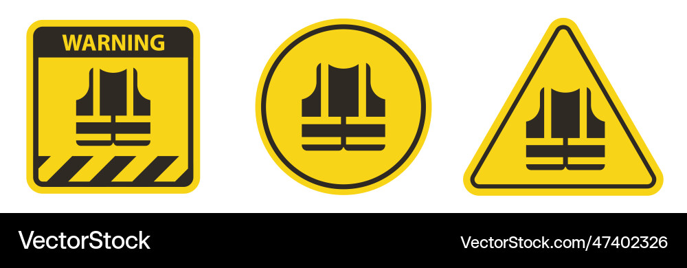 Body protection required sign on white background Vector Image