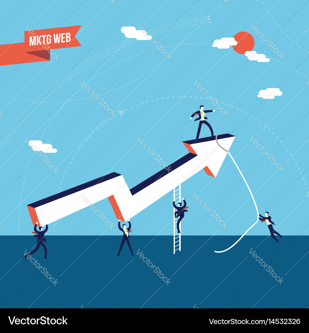 Business marketing teamwork success Royalty Free Vector