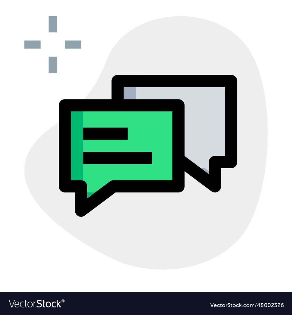 Chat application for user interactions Royalty Free Vector