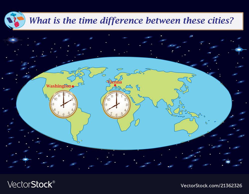 Logical task what is the time difference between Vector Image