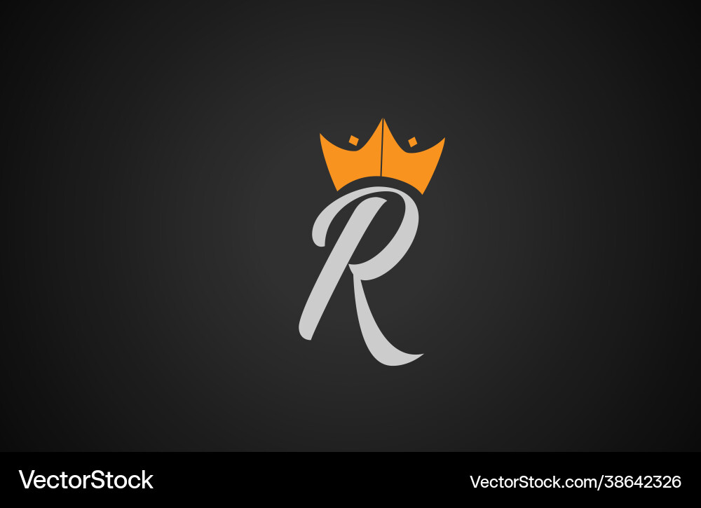 R creative handwritten alphabet letter logo Vector Image