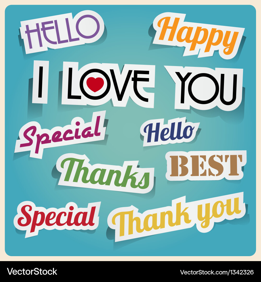 Retro vintage style speech sticker eps10 Vector Image
