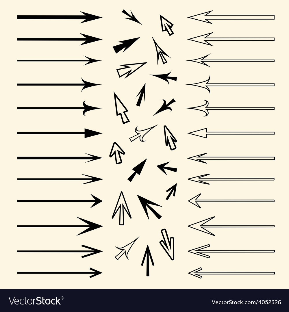 Set arrows Royalty Free Vector Image - VectorStock
