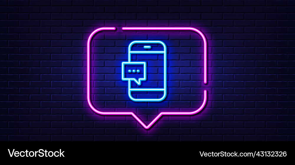 Smartphone message icon cellphone phone sign Vector Image