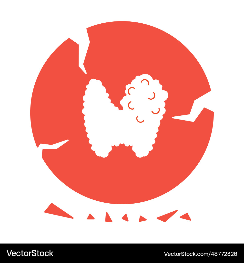 Thyroid gland with goiter disease awareness poster