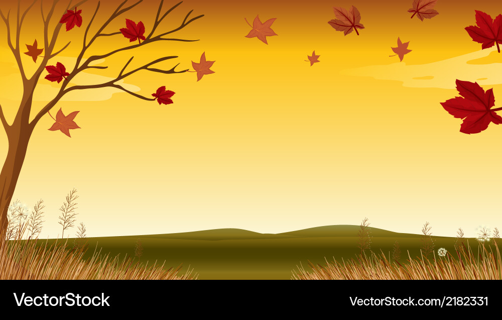 A view of an autumn Royalty Free Vector Image - VectorStock