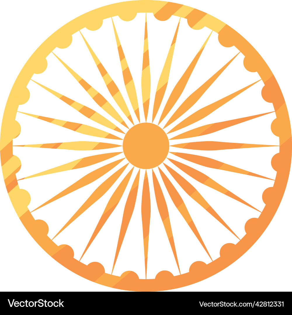 Ashoka chakra symbol Royalty Free Vector Image