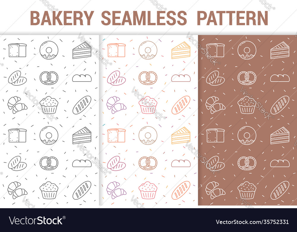 Bakery - seamless pattern Royalty Free Vector Image