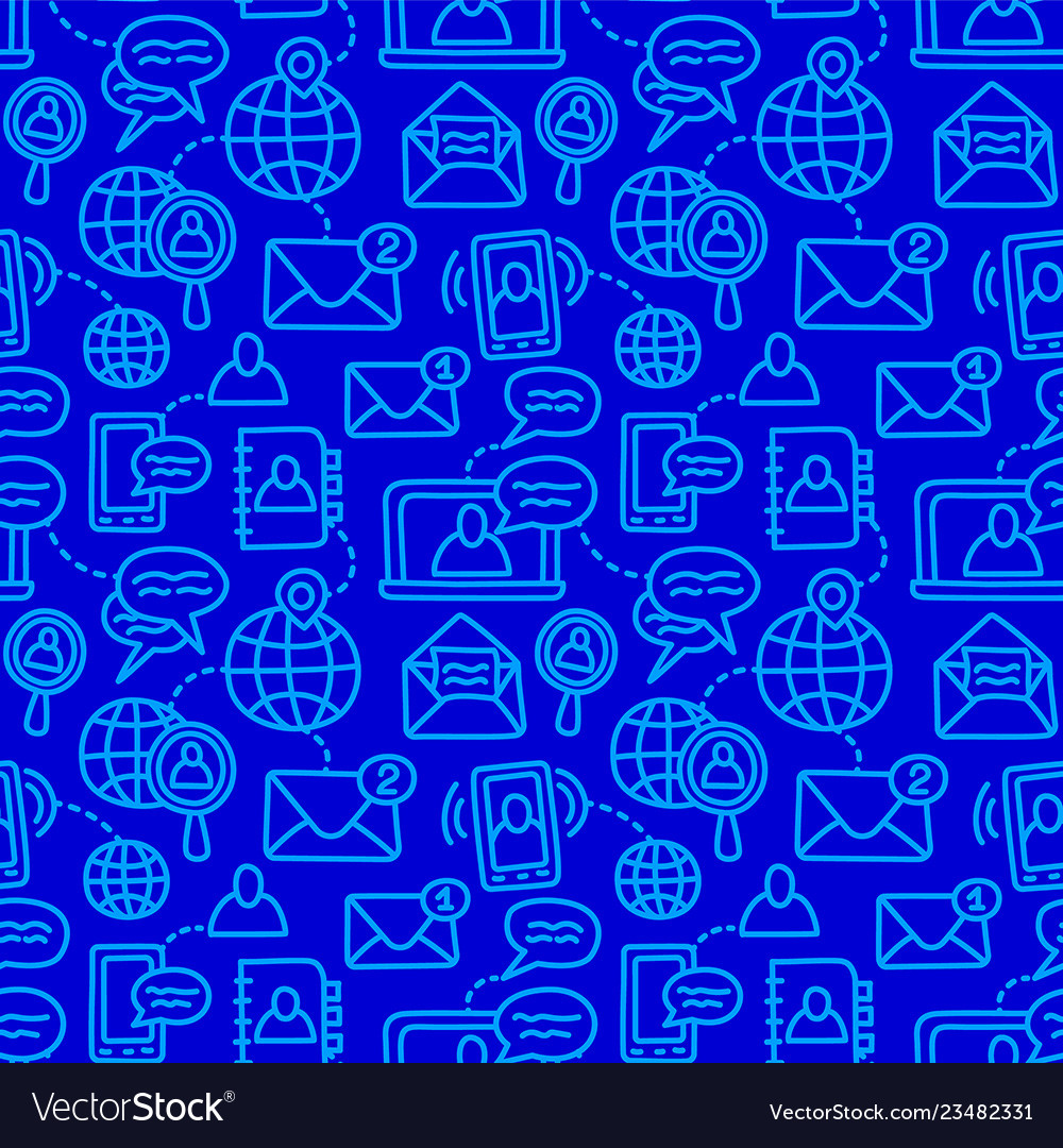 Communication seamless pattern Royalty Free Vector Image